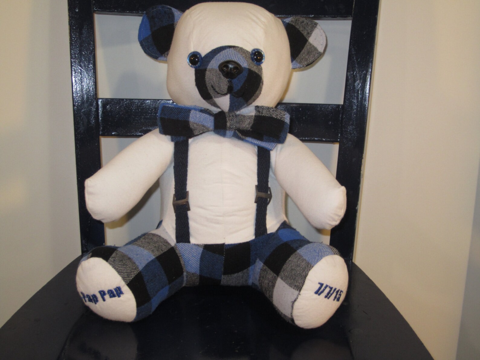 Memory Teddy Bear 12 Inch Seated. FREE Personalization on the Feet ...
