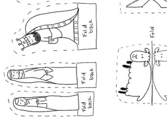 Nativity Scene, Printable, Paper Model, Paper Set, Paper Craft, Paper ...