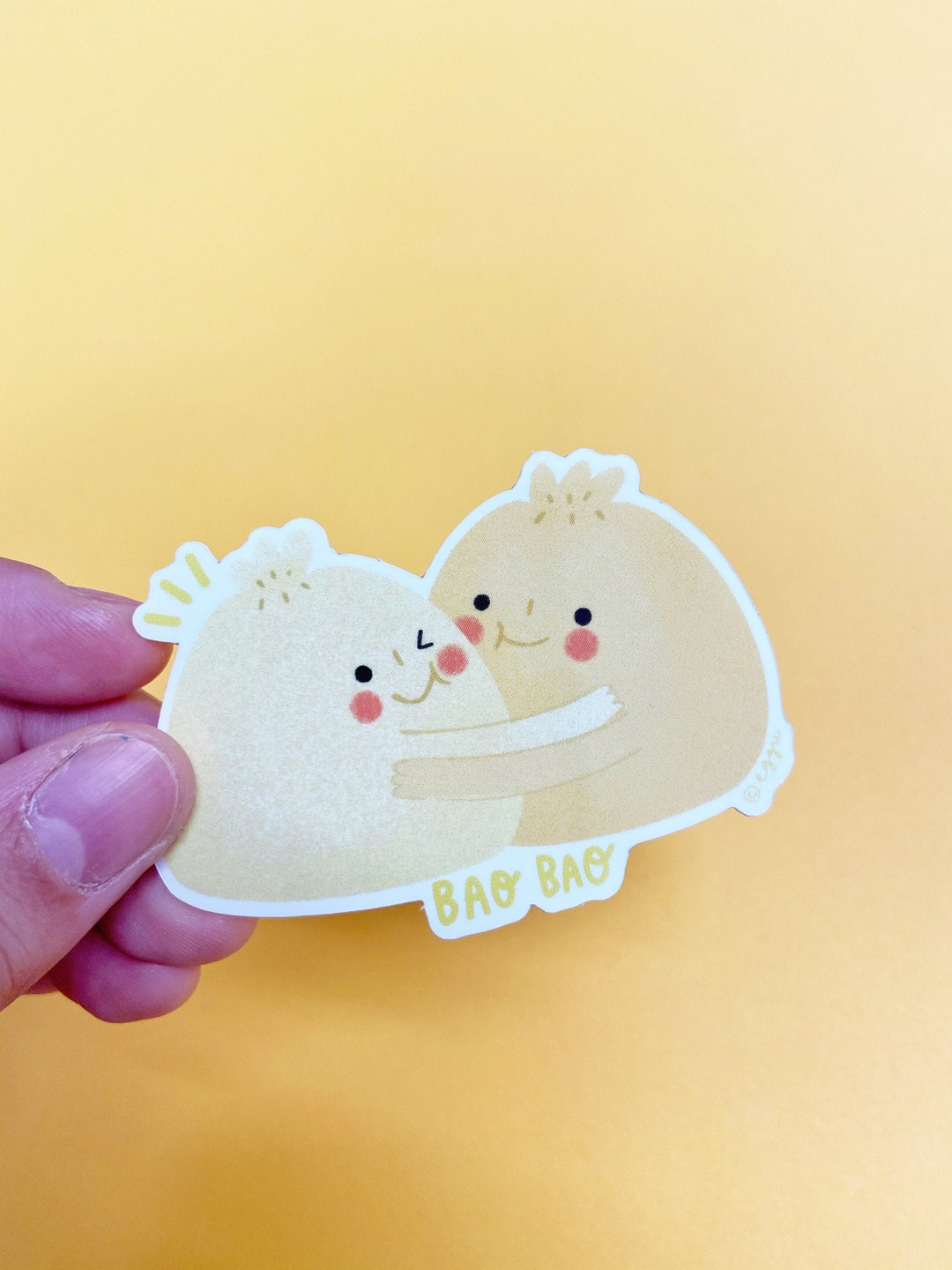 Dumplings, Bao, Hug, Stickers, Weatherproof, Gifts, Cute, Illustration ...