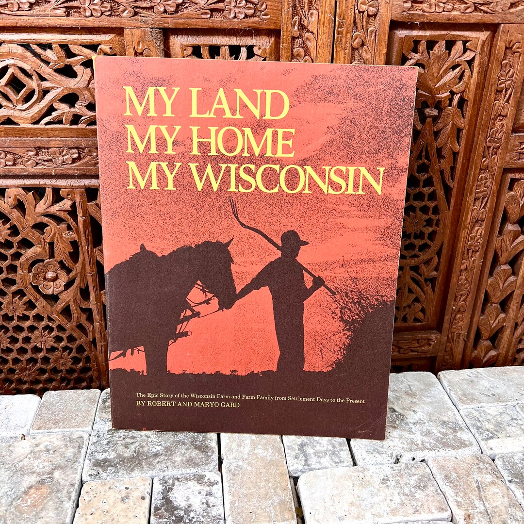 American History Book - My Land My Home Wisconsin Vintage Paper Soft ...