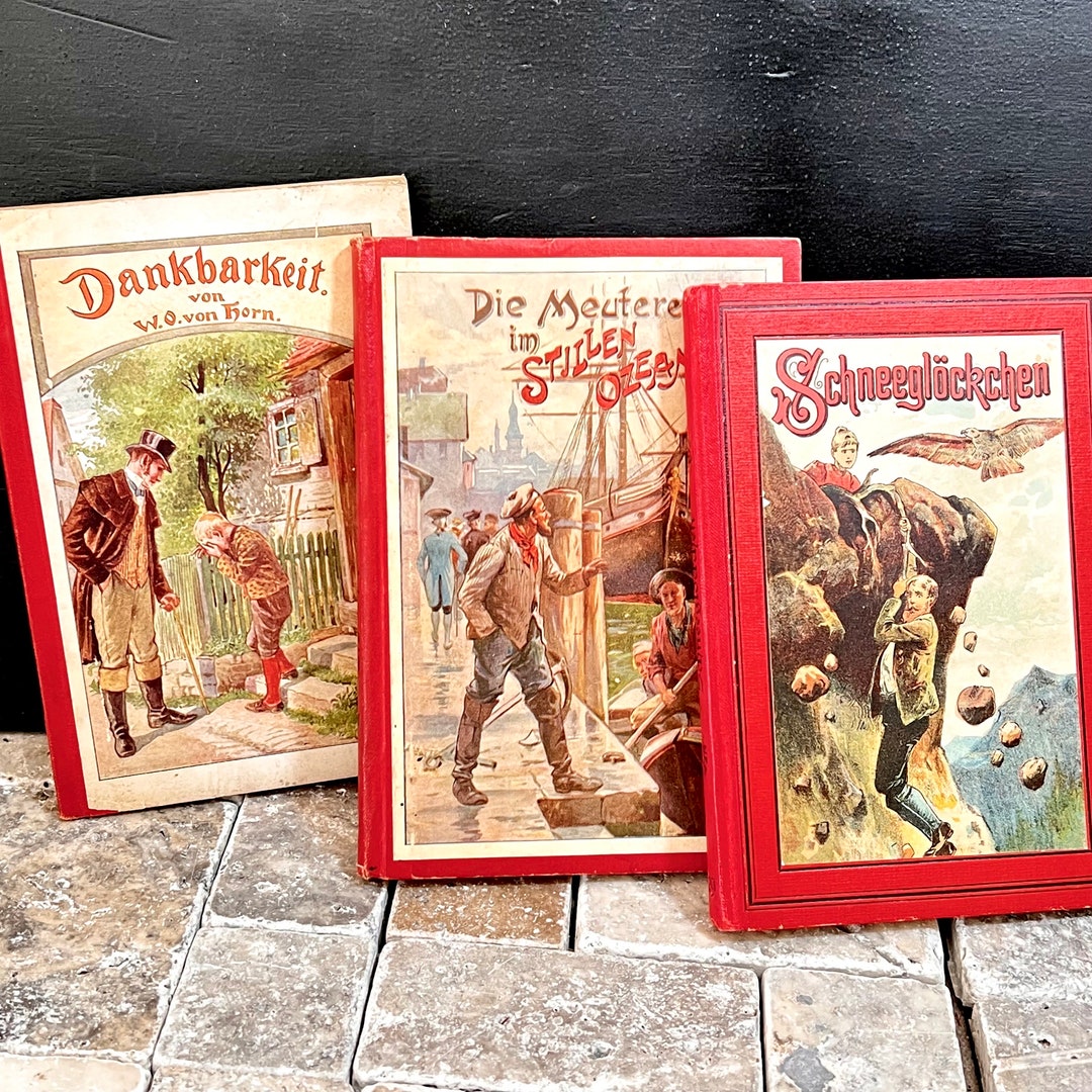 Early 1900's German Books - 3 Pictorial Cover German Language Pretty ...