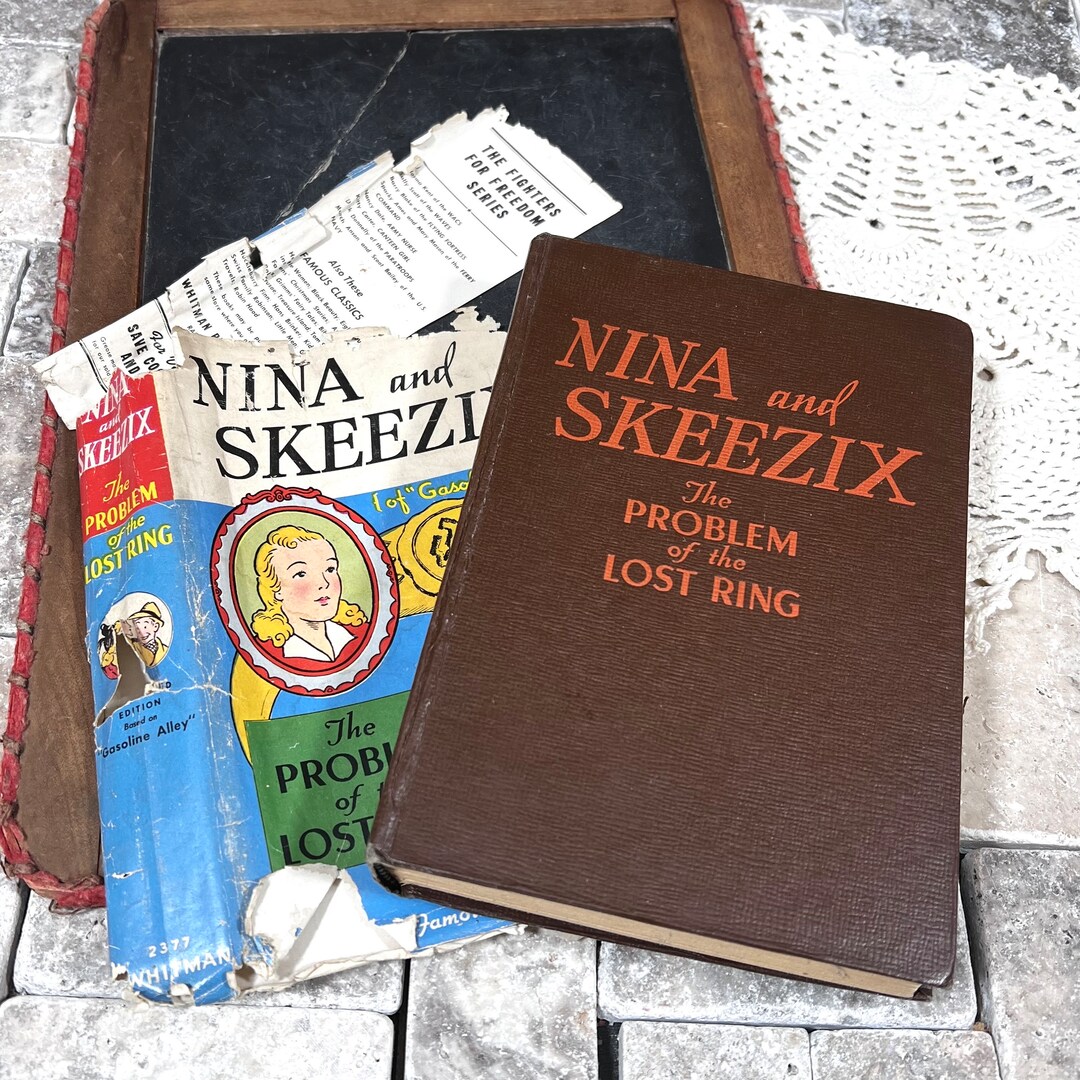 Aged Old Book - 1942 Gasoline Alley - Nina and Skeezix the Problem of ...