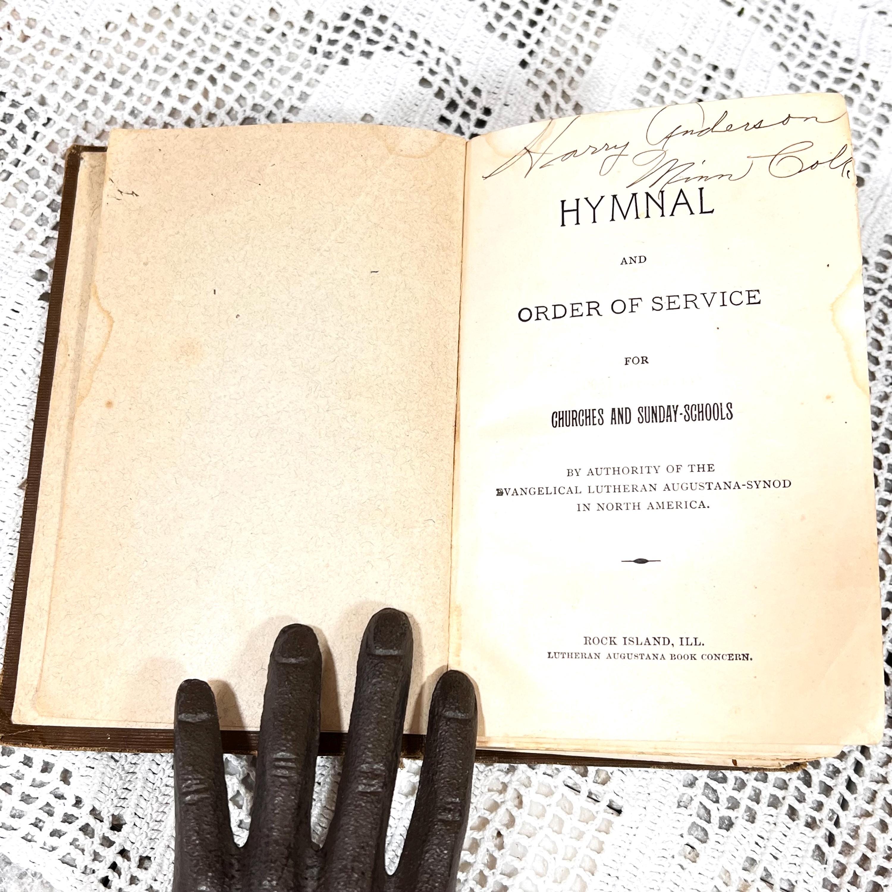 Vintage Book Stack of 3 New Testament Books, Holy Bible, Hymnal Order ...