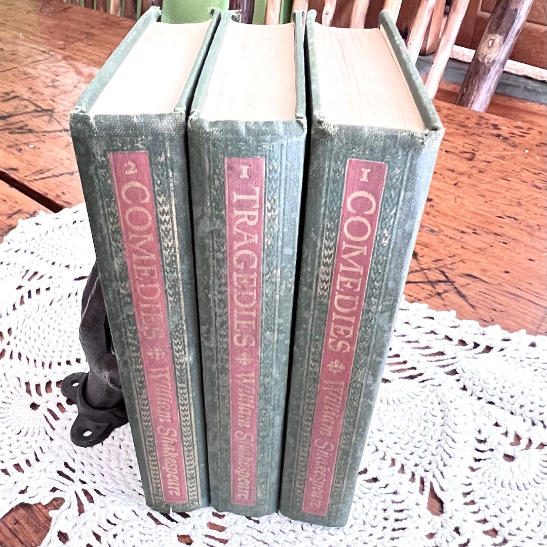 Shakespeare Books Set 3 Antique / Vintage Book Stack the Bard Plays ...