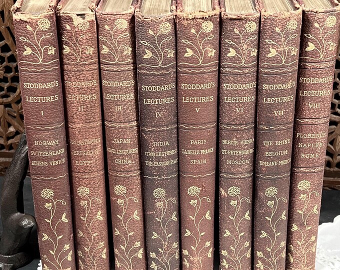 Antique 1898 John Stoddard's Lectures Antique 8 Volumes Book Set ...