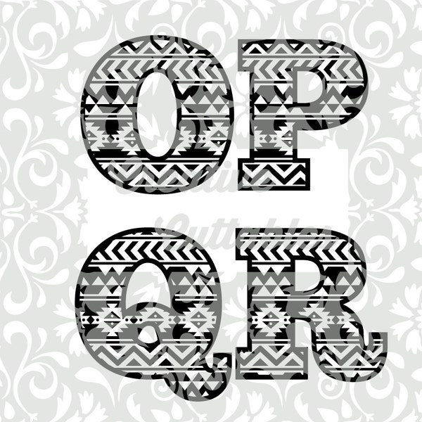 Aztec Letters Svg - Etsy