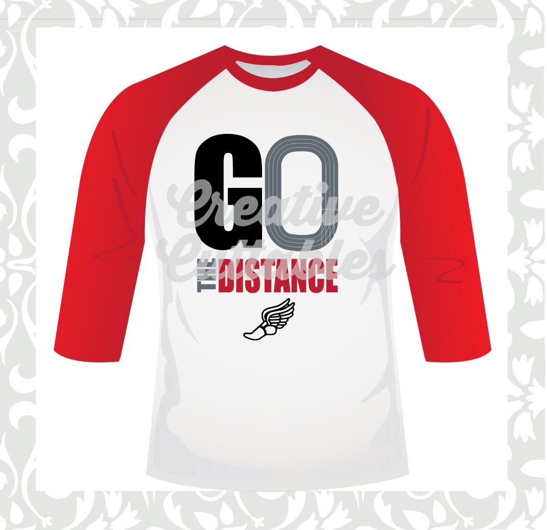 SVG Track and Field Go the Distance Running for Silhouette | Etsy