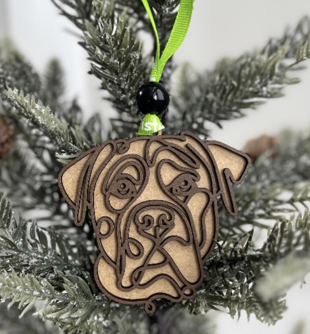 Cane Corso Dog Ornament - Custom Line Drawn Dog Ornament - Dog Breed ...