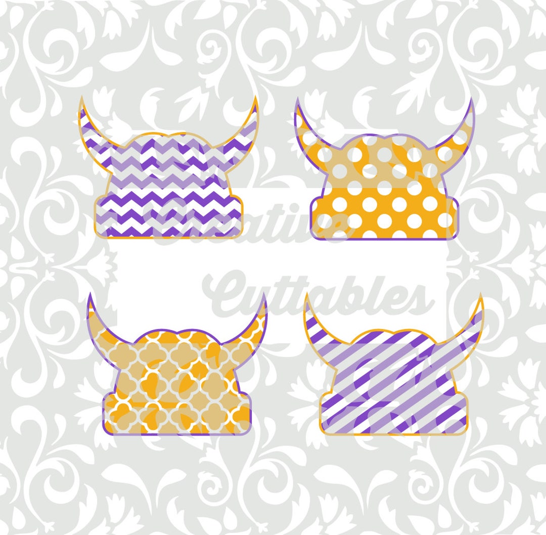 School SVG Mascot Viking Chevron Polka Dot Monogram for - Etsy
