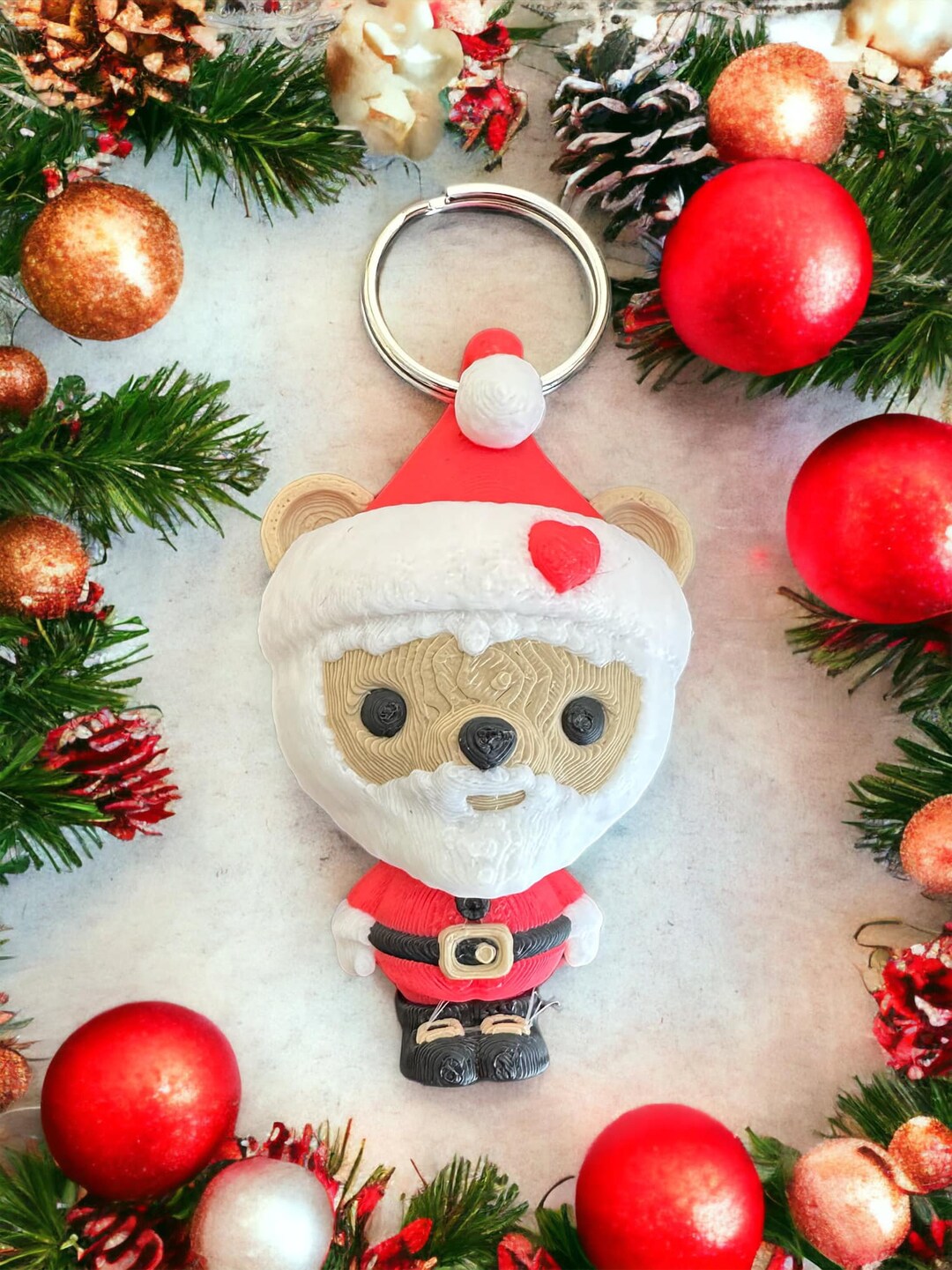 Articulated Elf Bear Buddy Keychain - Charm, Stocking Stuffer, 3D ...