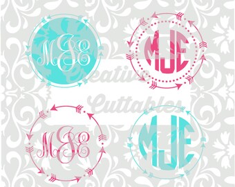 Aztec Circle Monogram Svg - Etsy
