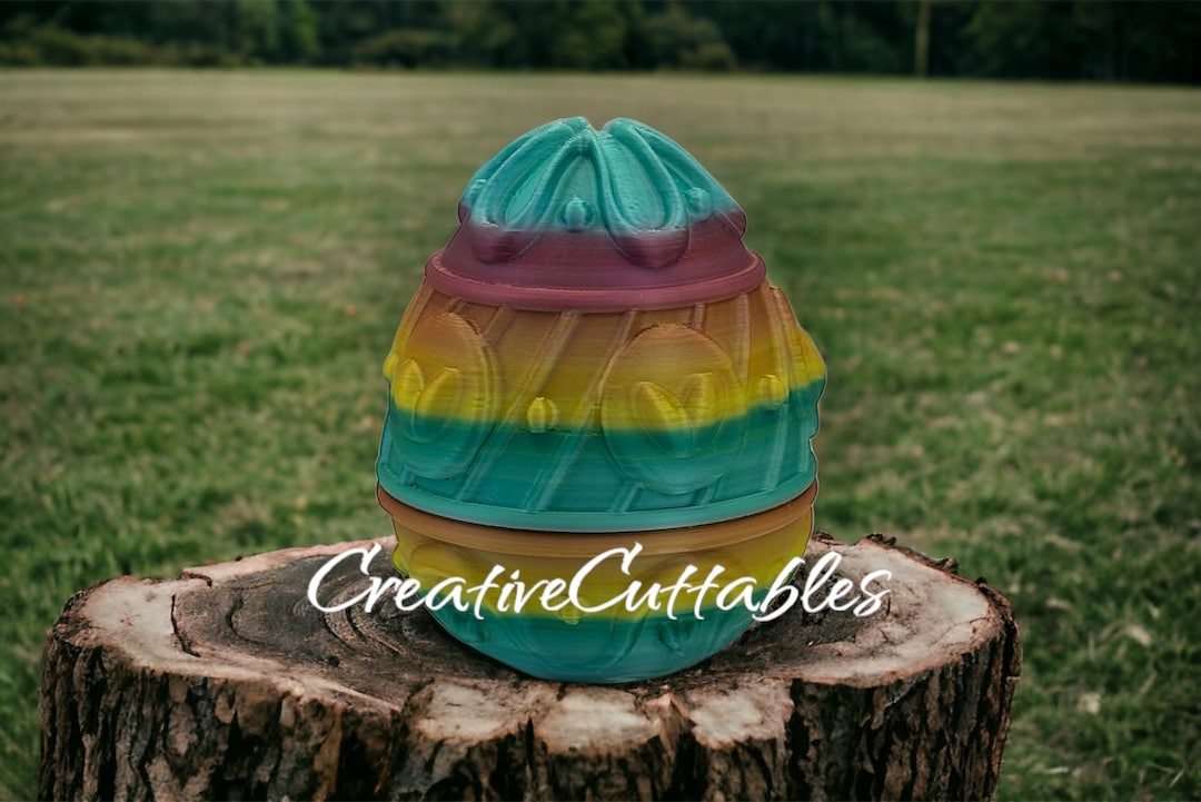 3D Printed Egg Container, Fillable Easter Egg, Empty Threaded Easter ...