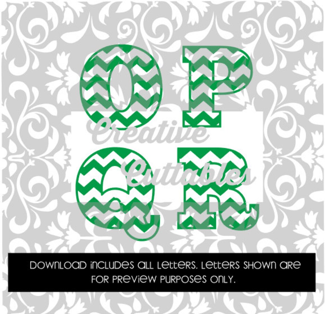 Chevron Letters Uppercase for Silhouette or Other Craft | Etsy