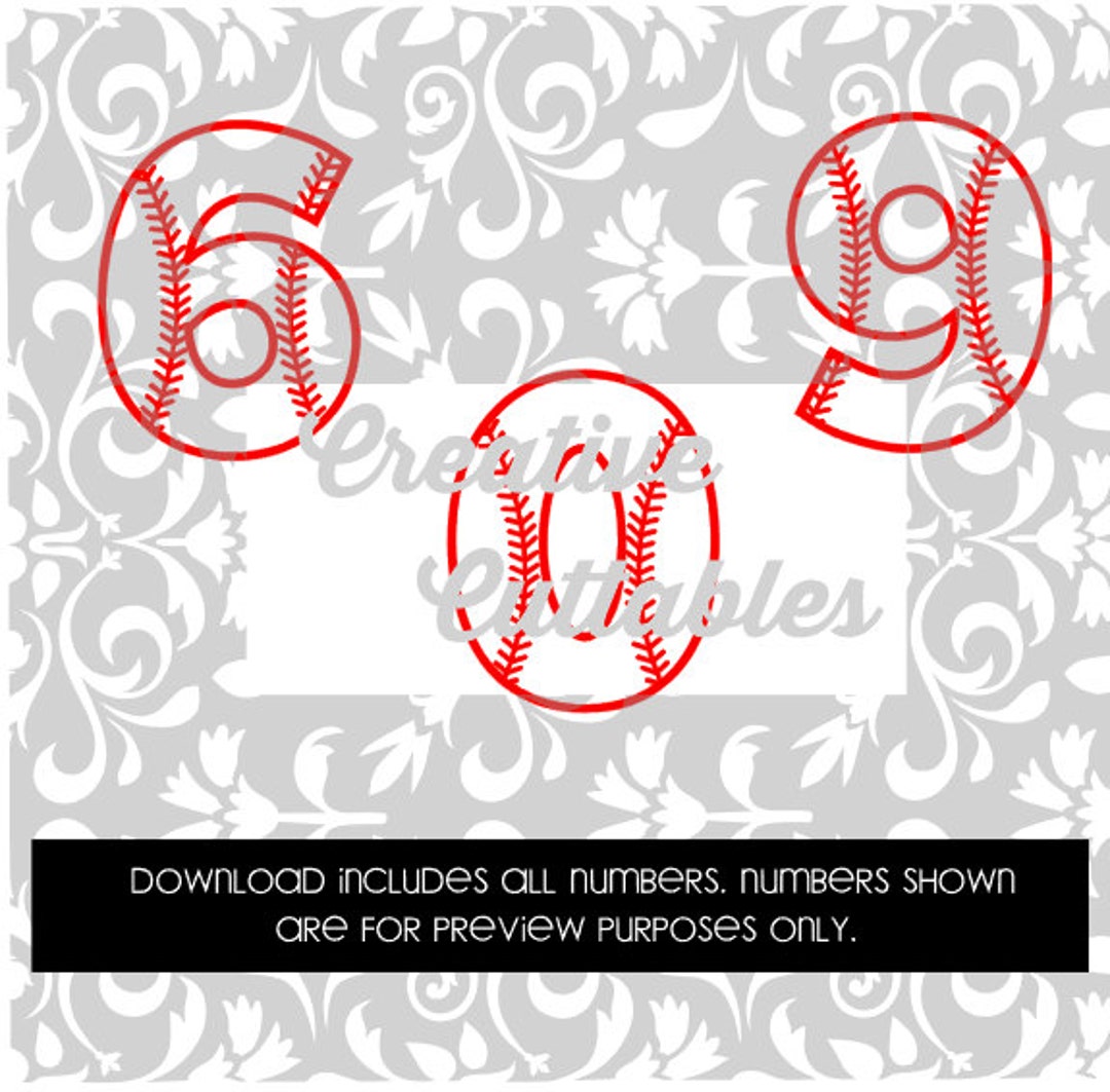 SVG Baseball Softball Numbers for Silhouette or Other Craft - Etsy