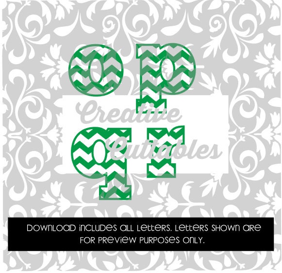 Chevron Letters Lowercase for Silhouette or Other Craft - Etsy