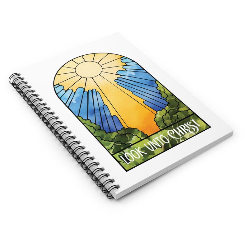 Look Unto Christ Journal, LDS Youth Theme 2025 Spiral Notebook - Ruled ...