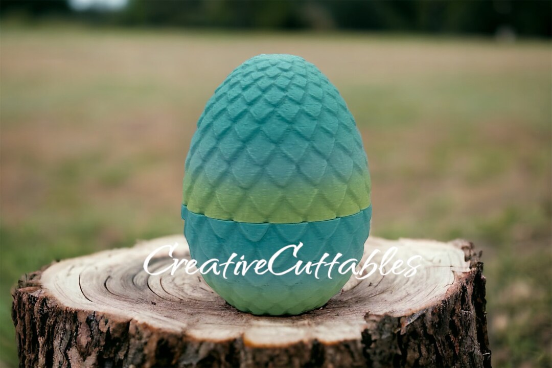 3D Printed Egg Container, Fillable Easter Egg, Empty Threaded Easter Eggs Style: Dragon Scale - Etsy