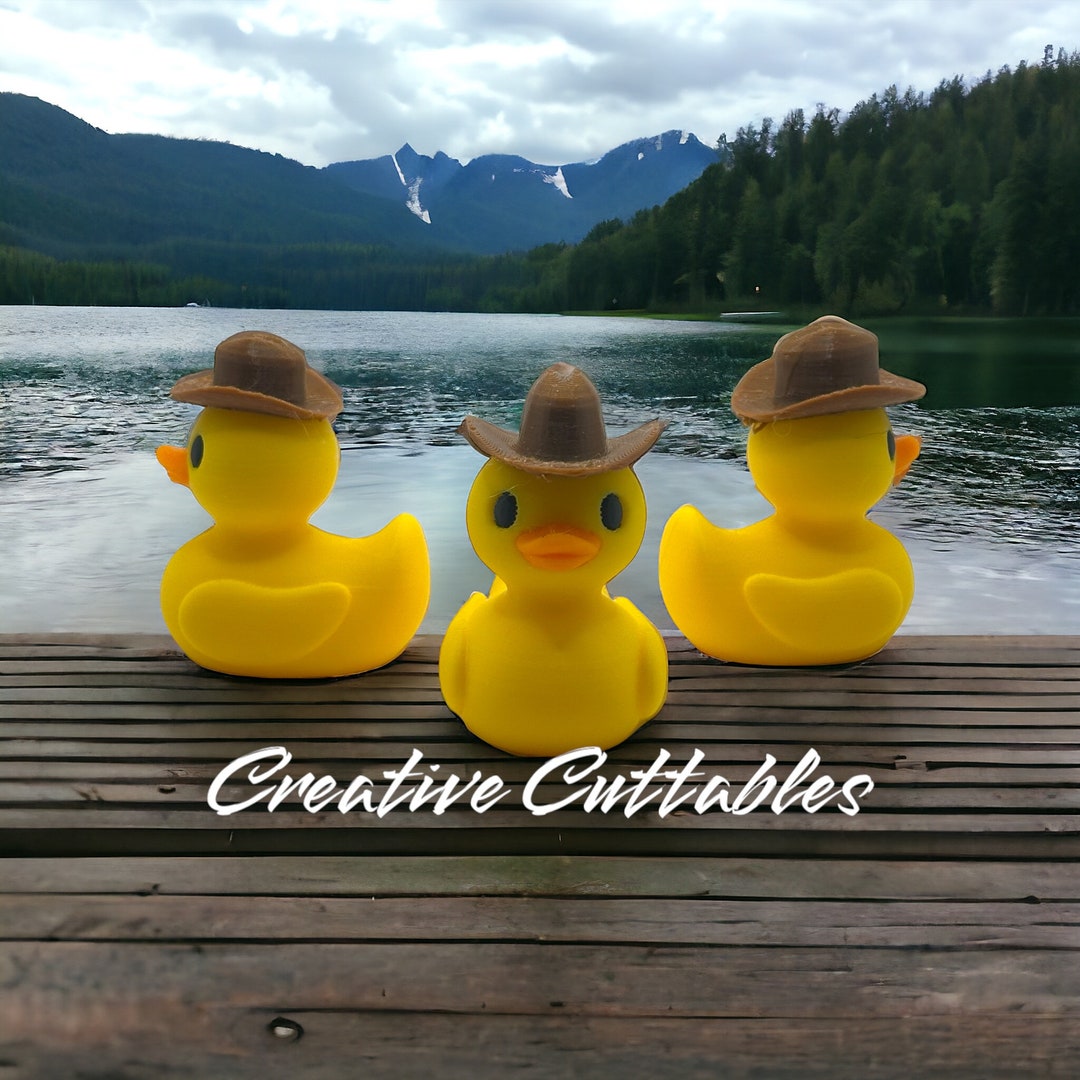 Cruise Ducks 3D Printed Duck for Cruises, Cowboy Duck, Cowboy Hat Duck ...