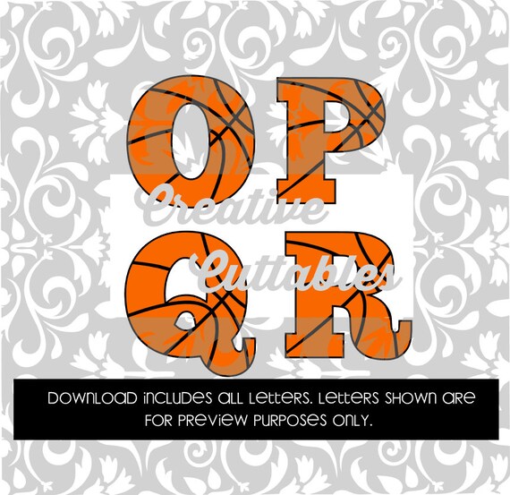 Letras de baloncesto Letras mayúsculas para Silhouette u otros - Etsy ...