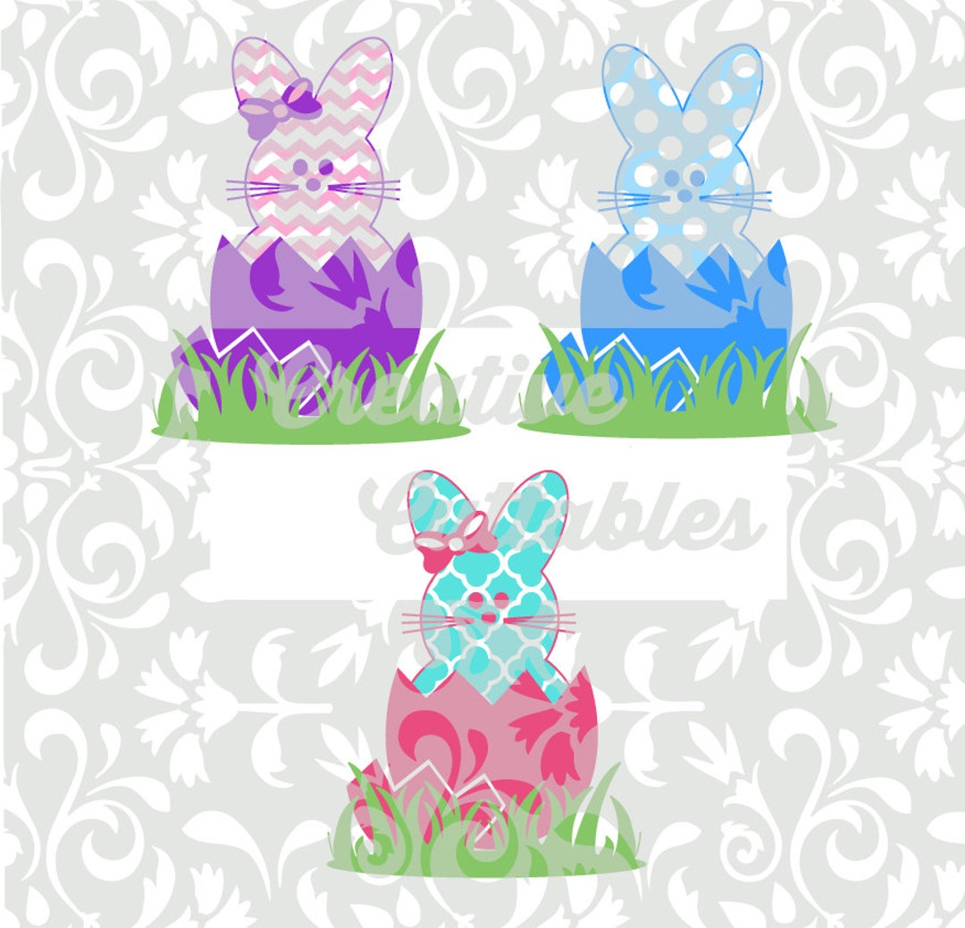 Easter Bunny SVG for Silhouette or Other Craft Cutters (.svg/.dxf/.eps ...