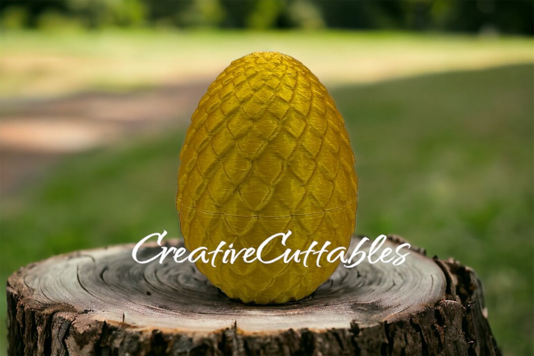 3D Printed Egg Container, Fillable Easter Egg, Empty Easter Egg, Threaded Style: Dragon Scale - Etsy
