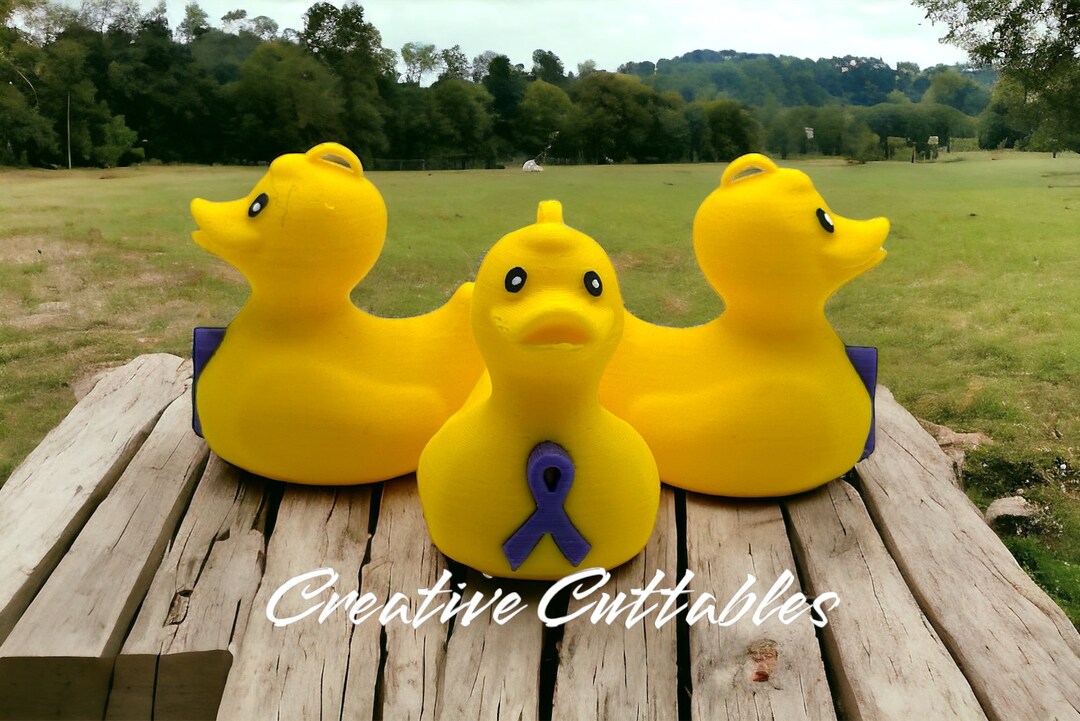 Cruise Ducks 3D Printed Duck for Cruises; Color: Purple Cancer ...