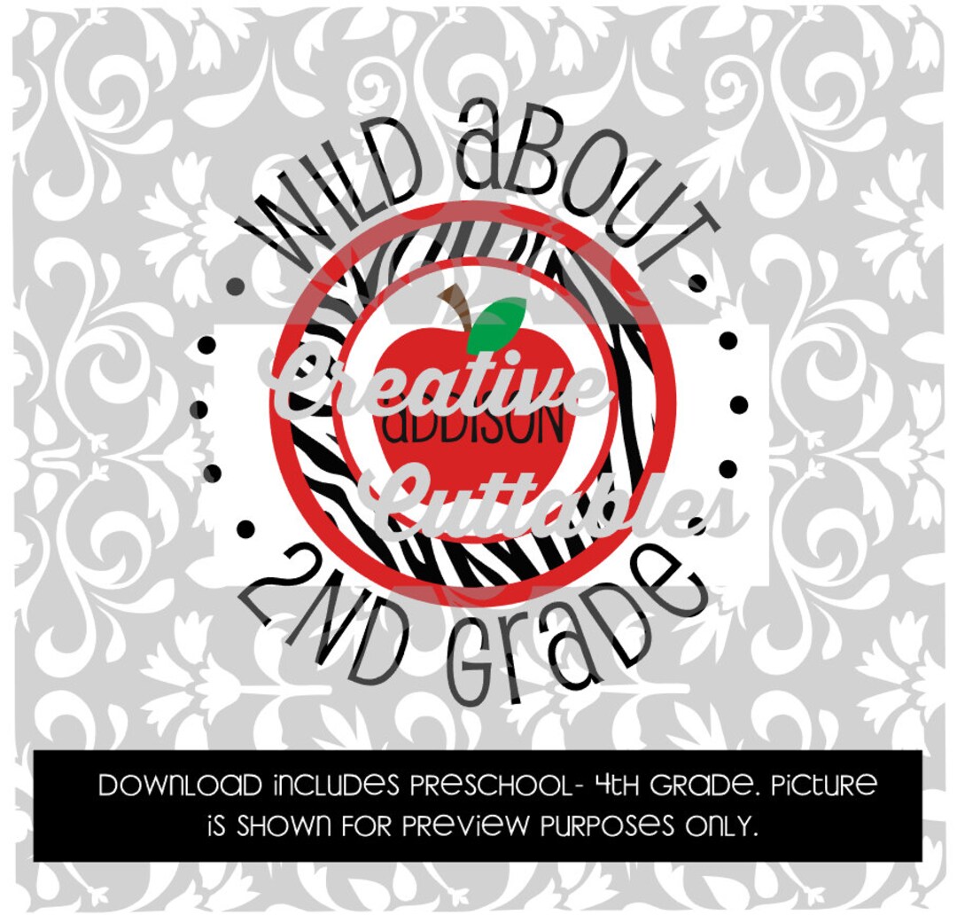 SVG Wild About School for Silhouette or Other Craft Cutters - Etsy