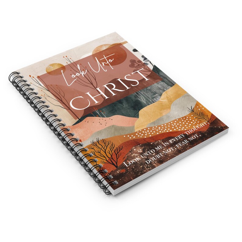 Look Unto Christ Journal, LDS Youth Theme 2025 Spiral Notebook - Ruled ...