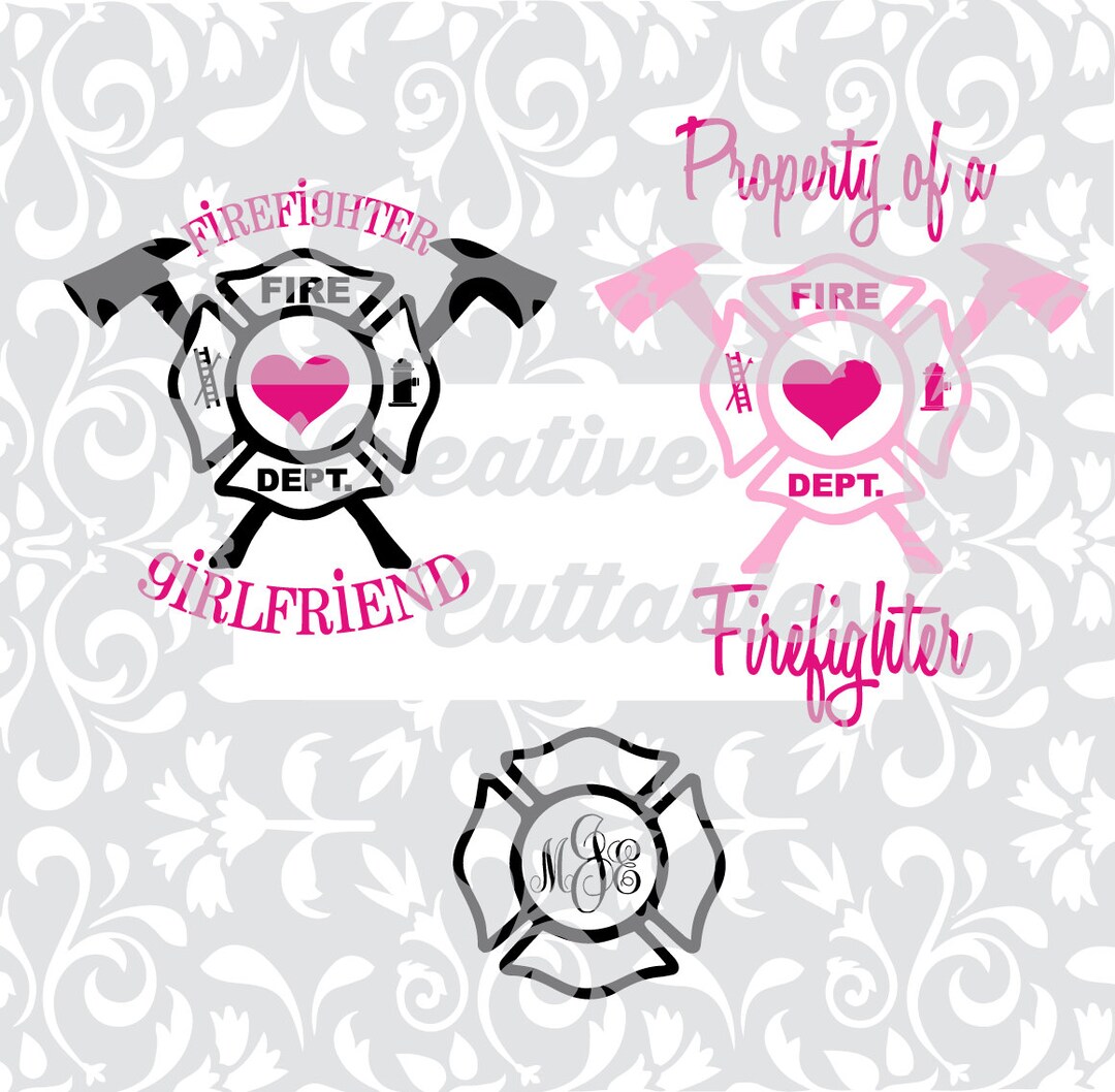 Firefighter SVG Fireman Girlfriend for Use With Silhouette or Other ...