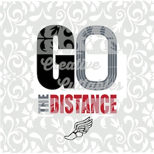 SVG Track and Field Go the Distance Running for Silhouette or - Etsy