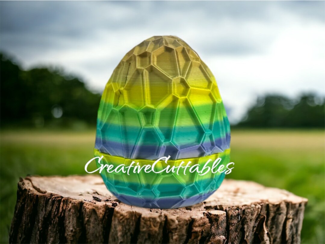 3D Printed Egg Container, Fillable Easter Egg, Empty Threaded Easter ...