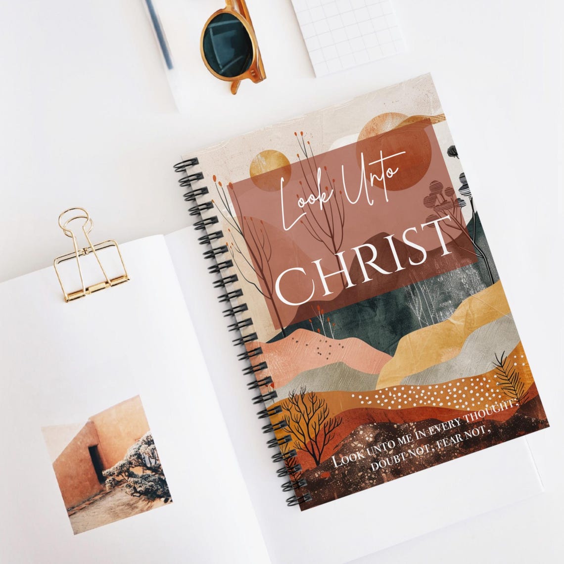 Look Unto Christ Journal, LDS Youth Theme 2025 Spiral Notebook - Ruled ...