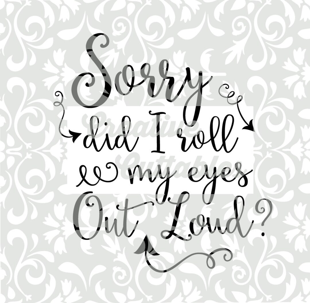 SVG Teenager Rolling Eyes for Silhouette or Other Craft Cutters (.svg ...