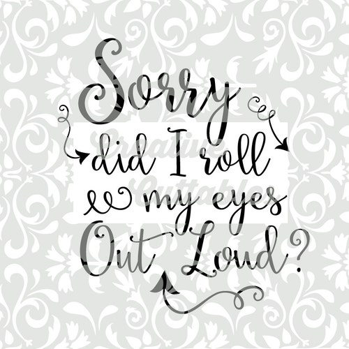 SVG Teenager Rolling Eyes for Silhouette or Other Craft - Etsy