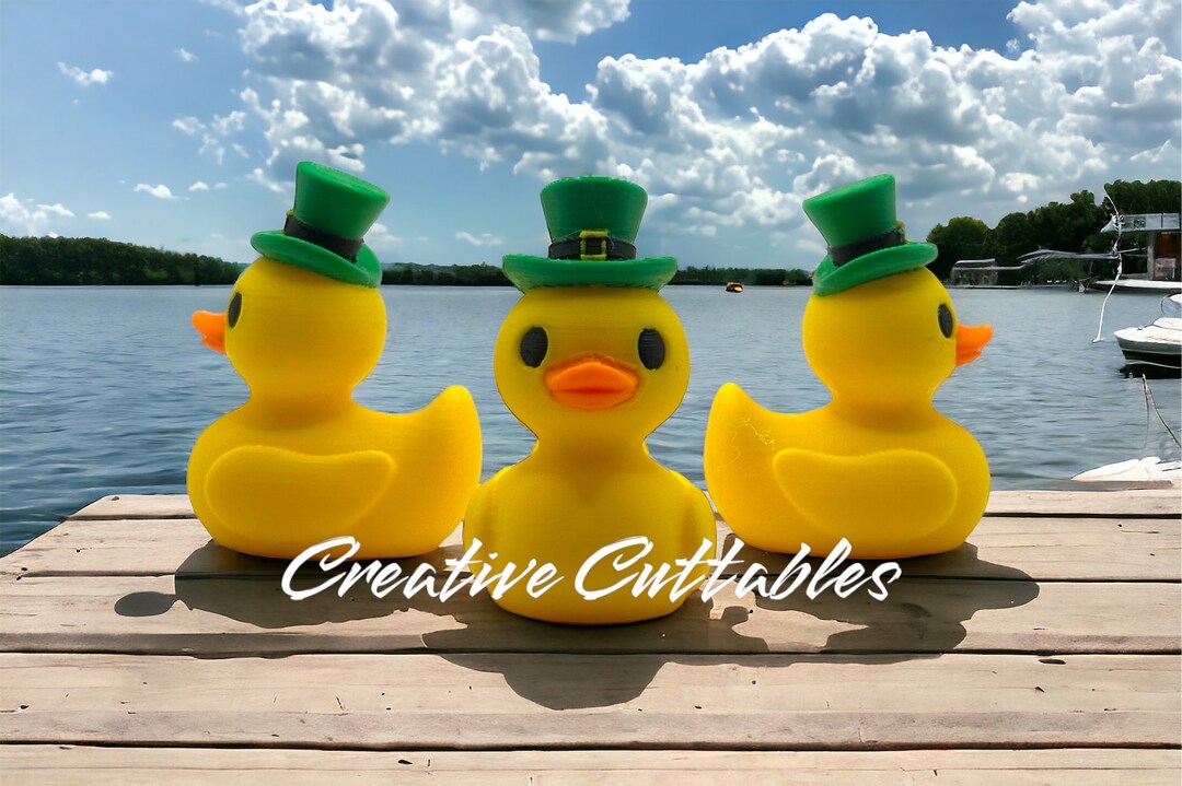 Cruise Ducks 3D Printed Duck for Cruises, St. Patrick's Day, Leprechaun ...