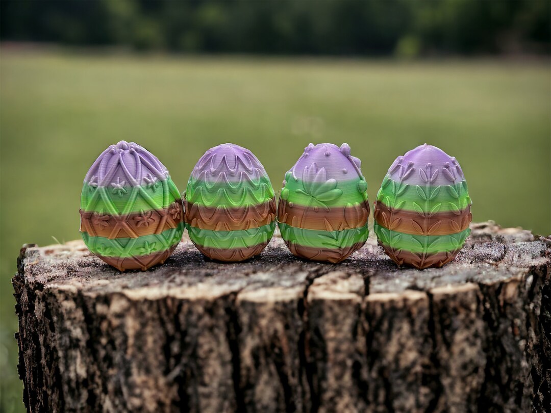 3D Printed Egg Container, Fillable Easter Egg, Threaded, 4 Eggs - Etsy