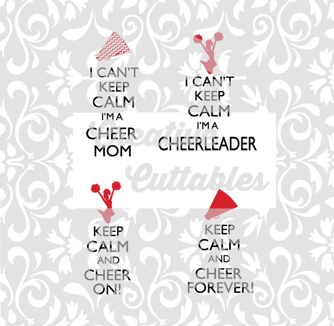 Keep Calm Cheer SVG for Silhouette or Other Craft Cutters .svg/.dxf ...