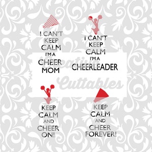 Keep Calm Cheer SVG for Silhouette or Other Craft Cutters .svg/.dxf ...
