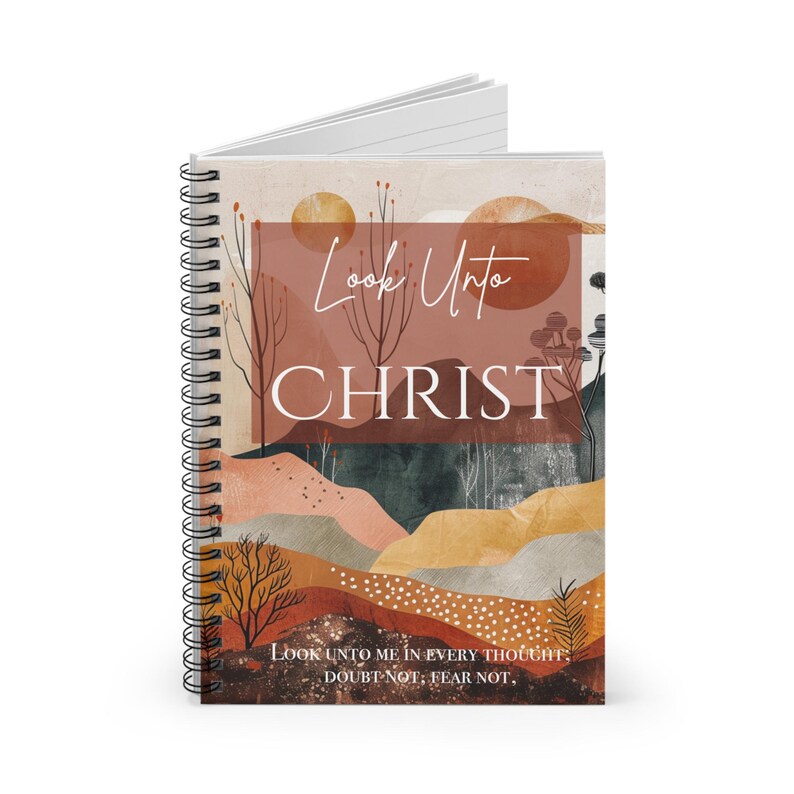 Look Unto Christ Journal, LDS Youth Theme 2025 Spiral Notebook - Ruled ...