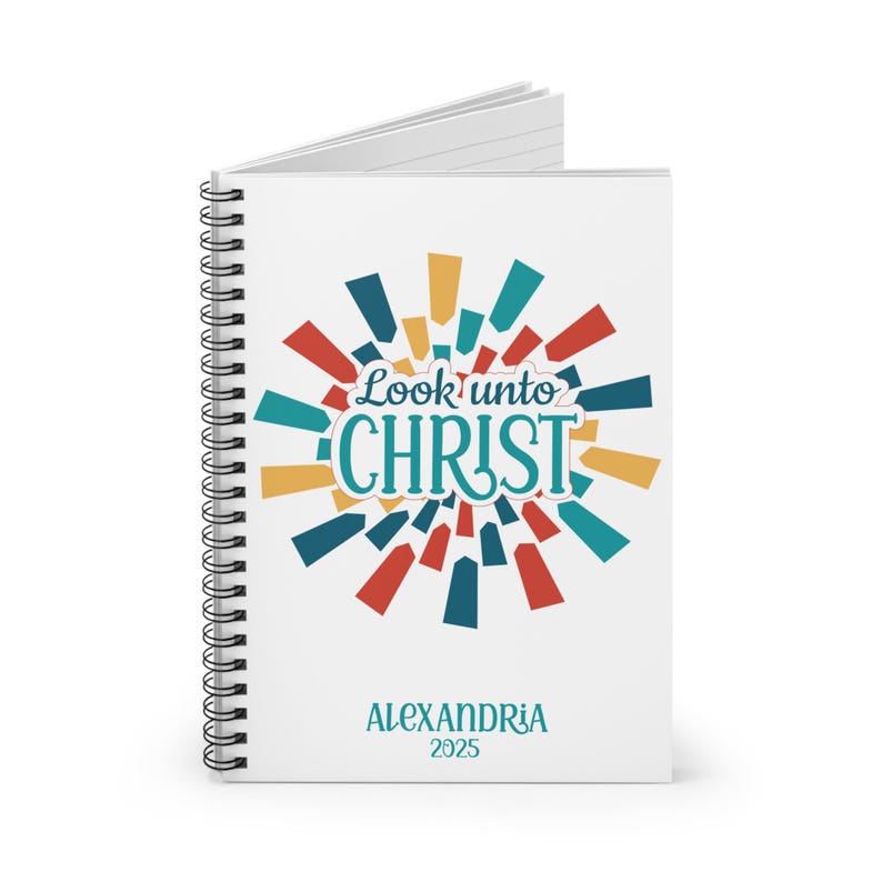 Personalized Look Unto Christ Journal, LDS Youth Theme 2025, Notebook ...