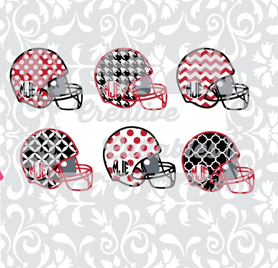 Patterned Football SVG for Monogramming for Silhouette or Other Craft ...