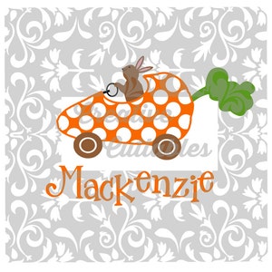 Easter Bunny Carrot Car for Silhouette or Other Craft Cutters (.svg ...