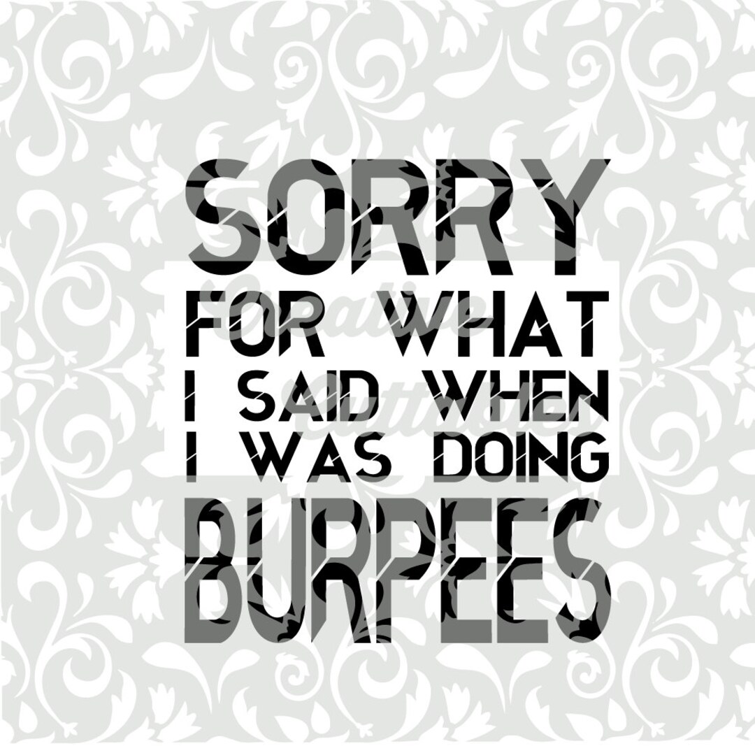 SVG GYM Weightlifting Fitness Burpees for Silhouette or Other Craft ...