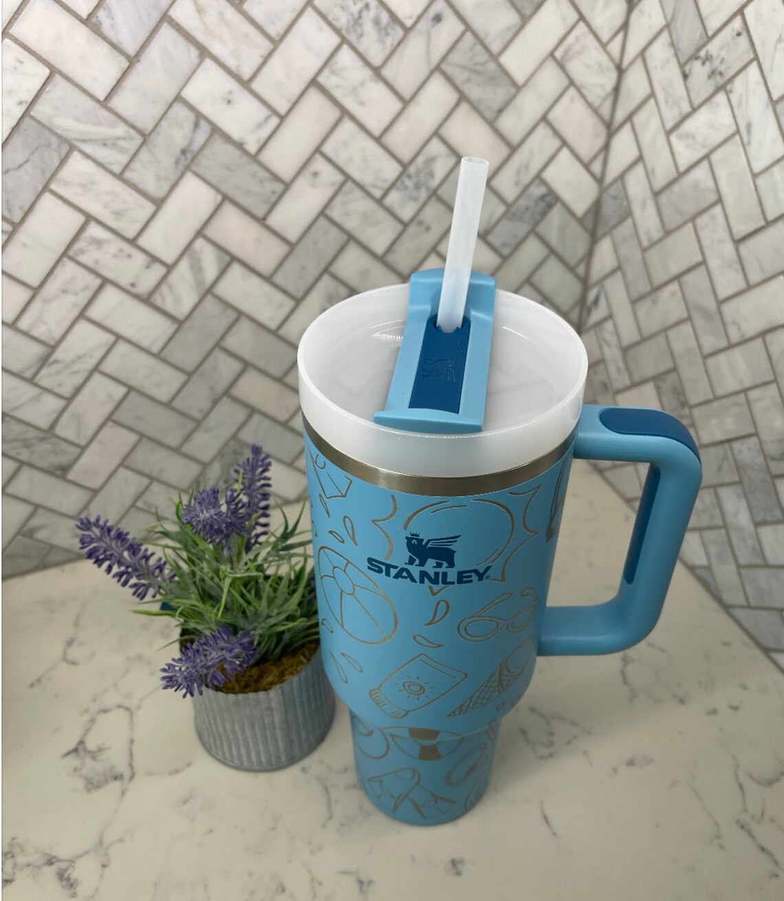 Engraved 40oz Stanley Style Quencher Tumbler Pool, Swimming, Float - Etsy