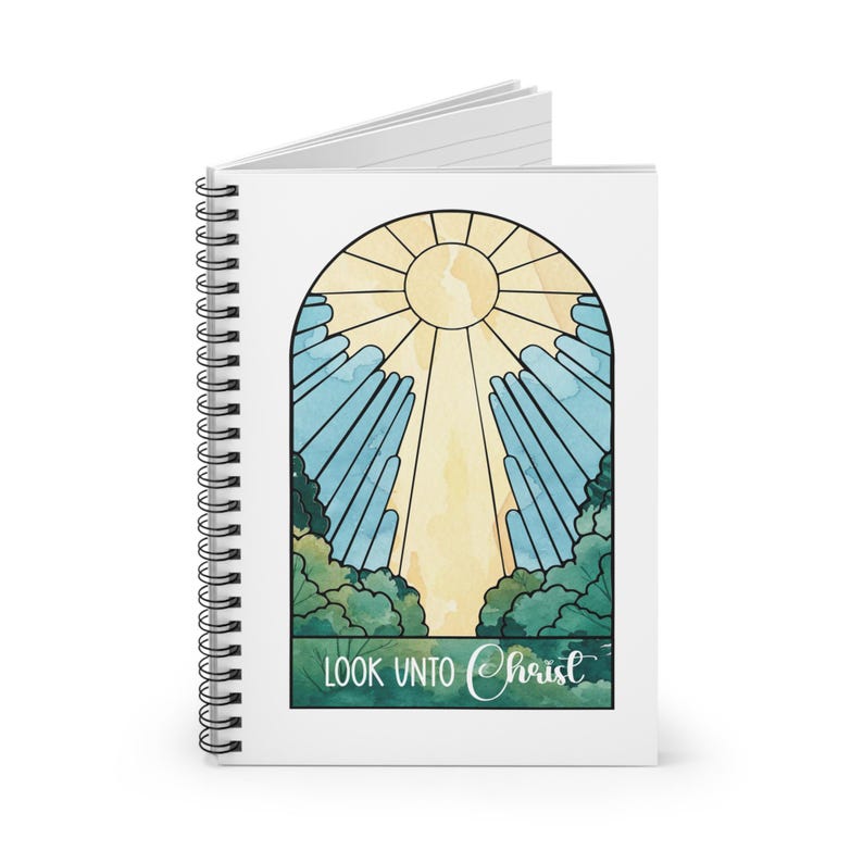 Look Unto Christ Journal, LDS Youth Theme 2025 Spiral Notebook - Ruled ...
