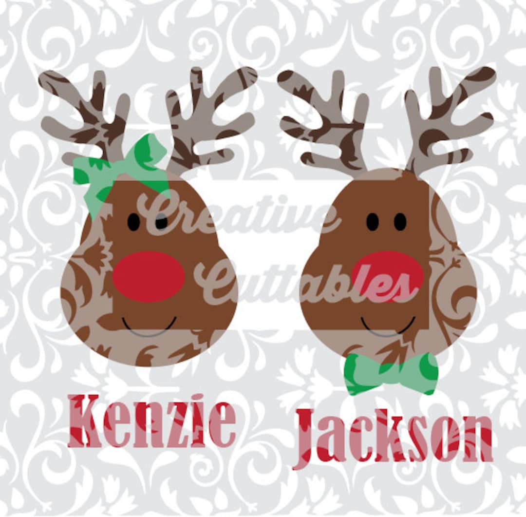 Christmas SVG Reindeer Santa Rudolph Designs for Silhouette or Other ...