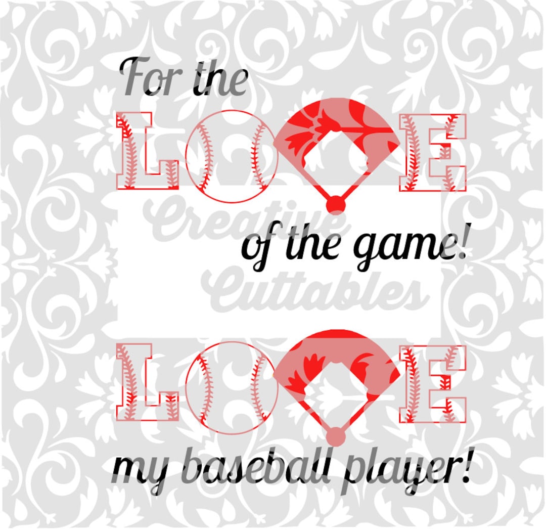 SVG Baseball Love for Silhouette or Other Craft Cutters .svg/.dxf/.eps ...