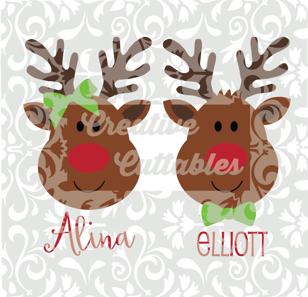 Christmas SVG Reindeer Rudolph Santa Designs for Silhouette or Other ...