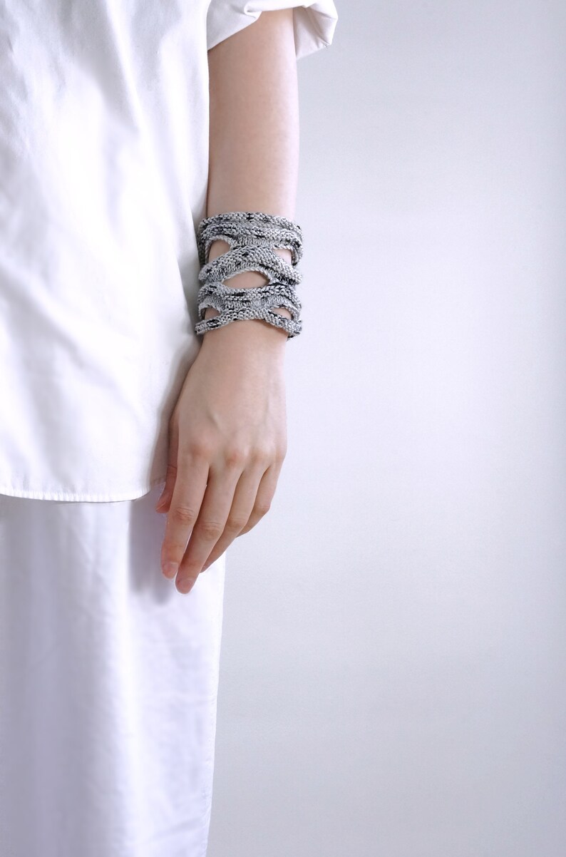 Wrist Cuff Knitting Pattern PDF RADIO Soft Jewellery Arm - Etsy