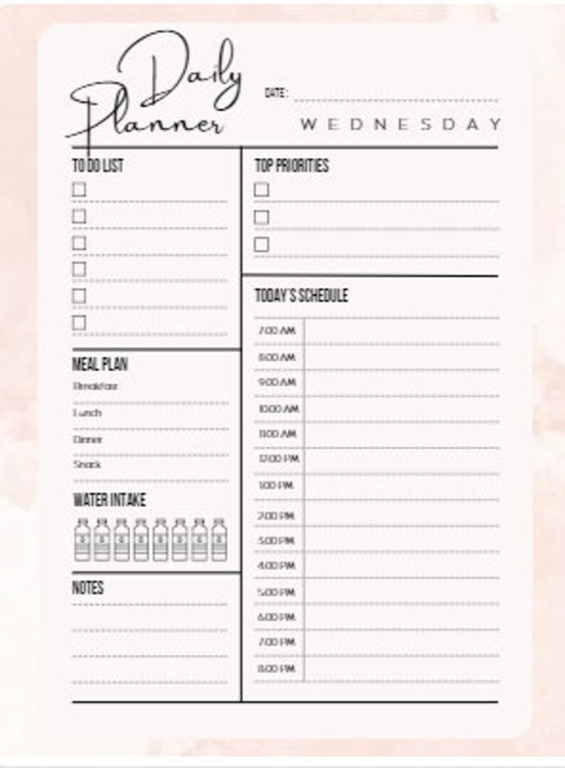 Daily Planner Saturday-sunday - Etsy